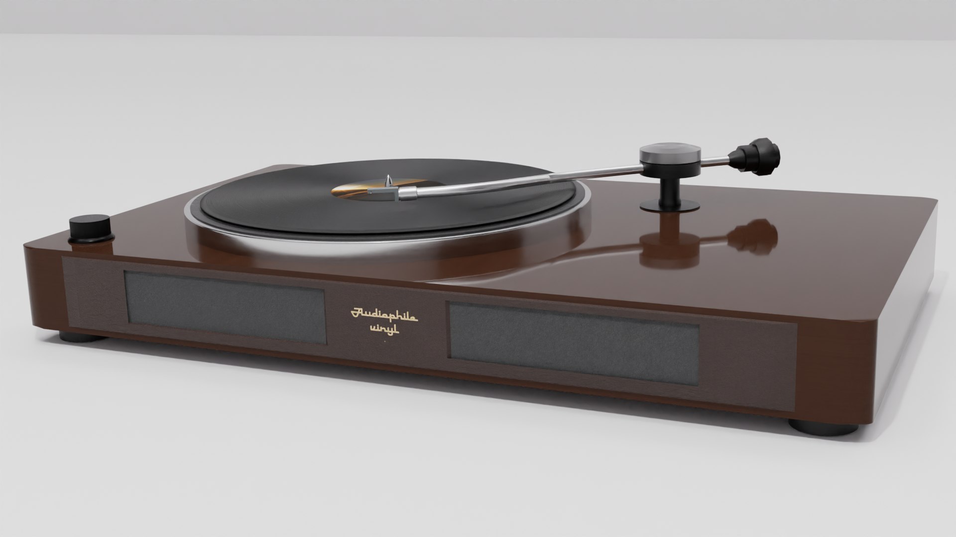 Vintage Turntable Vinyl Record Player 3D Model - TurboSquid 2218700