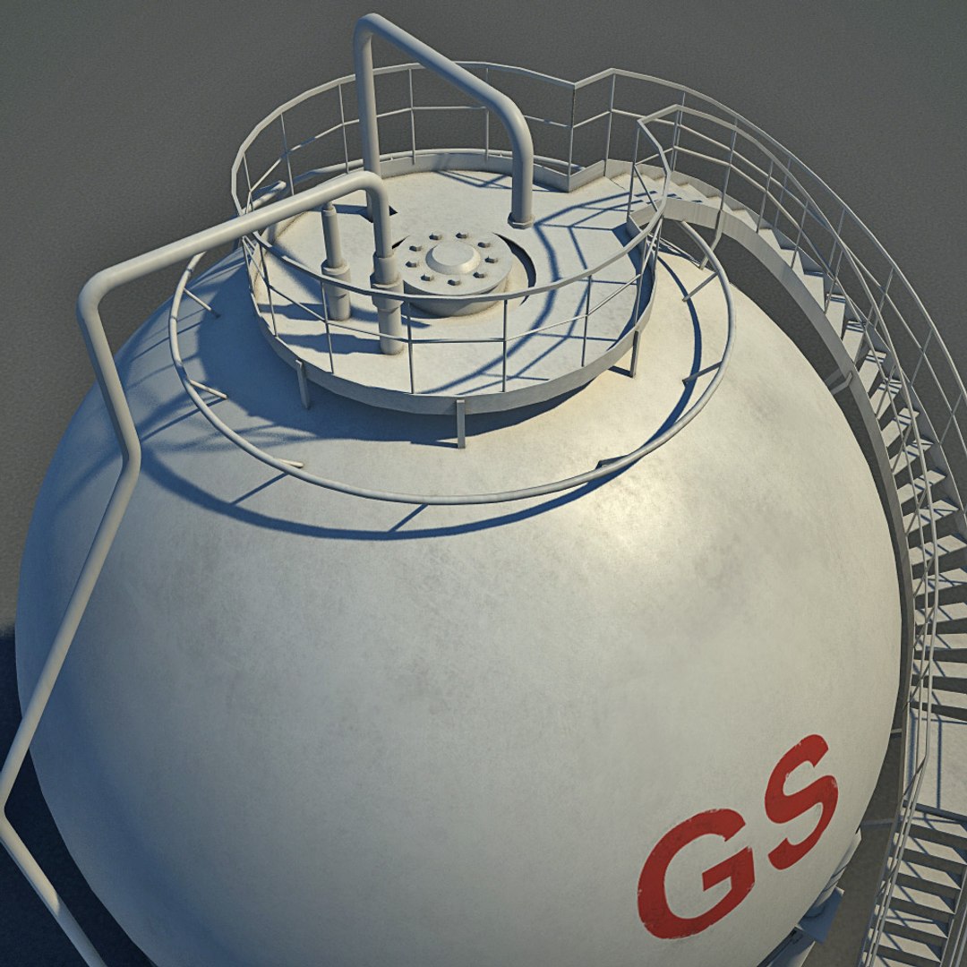3d Max Oil Tank Sphere