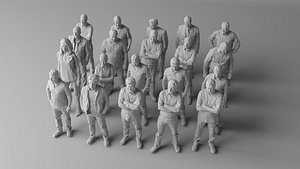 3d model people populate conceptual