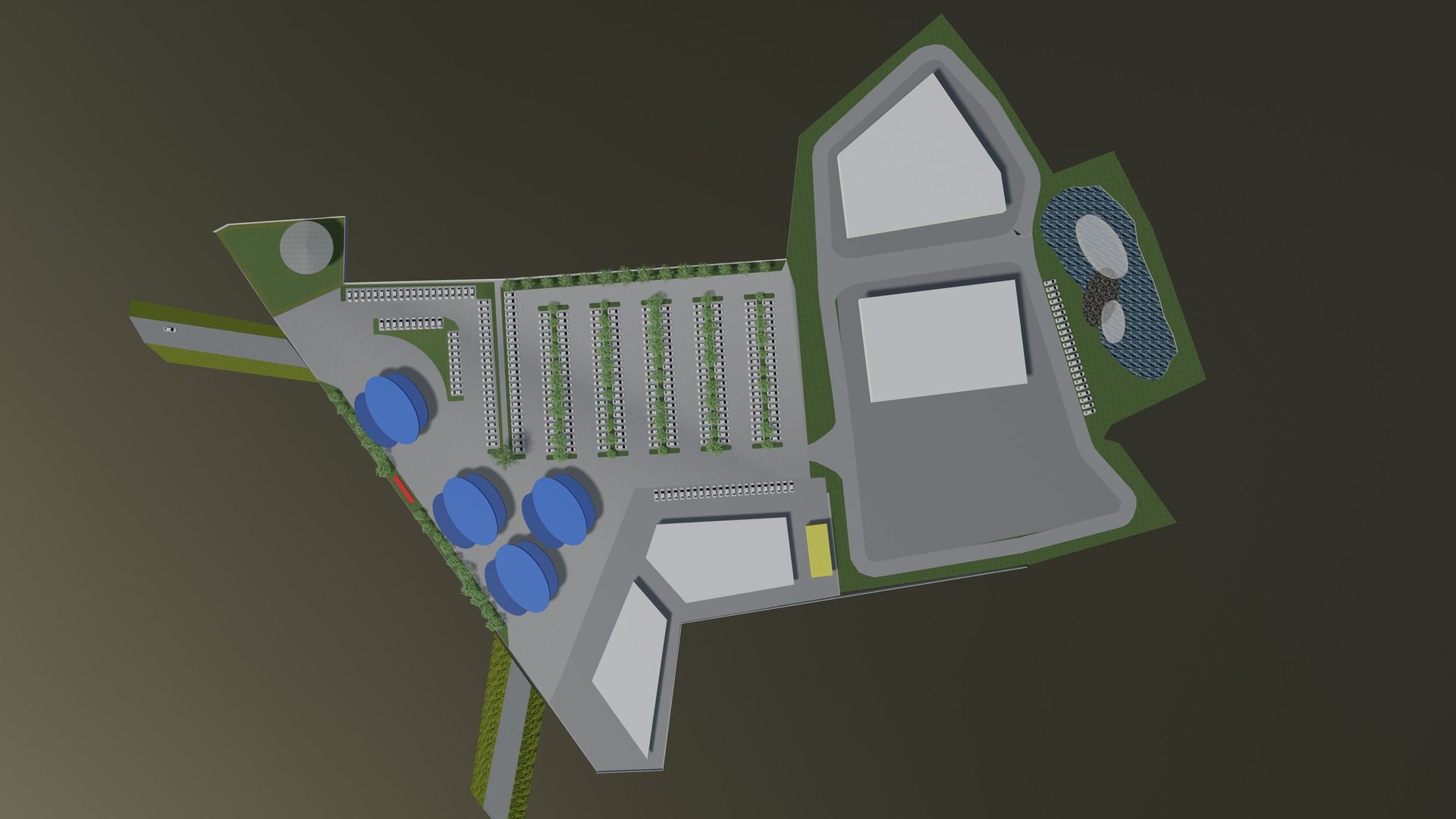3D Gas Station Layout In Concept Model - TurboSquid 2023887