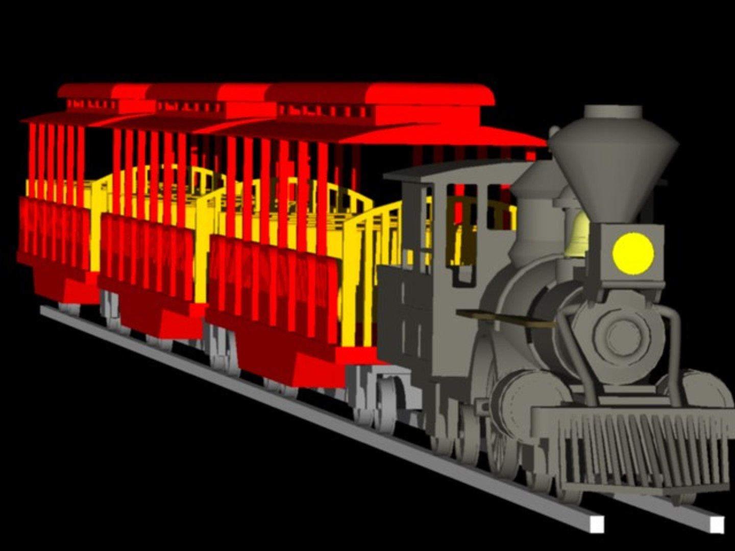 3d Amusement Park Train