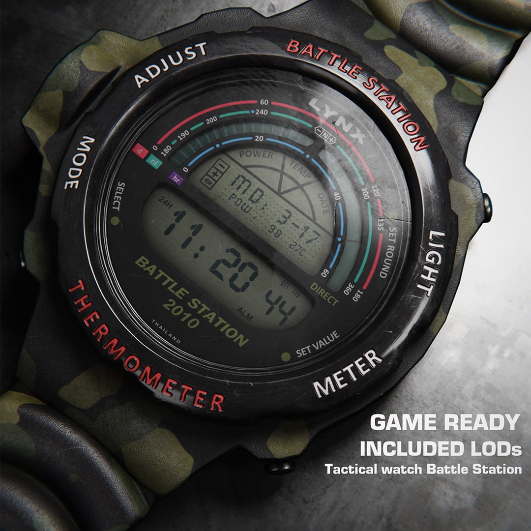 3D Tactical Digital Watch Battle Station - TurboSquid 2411905