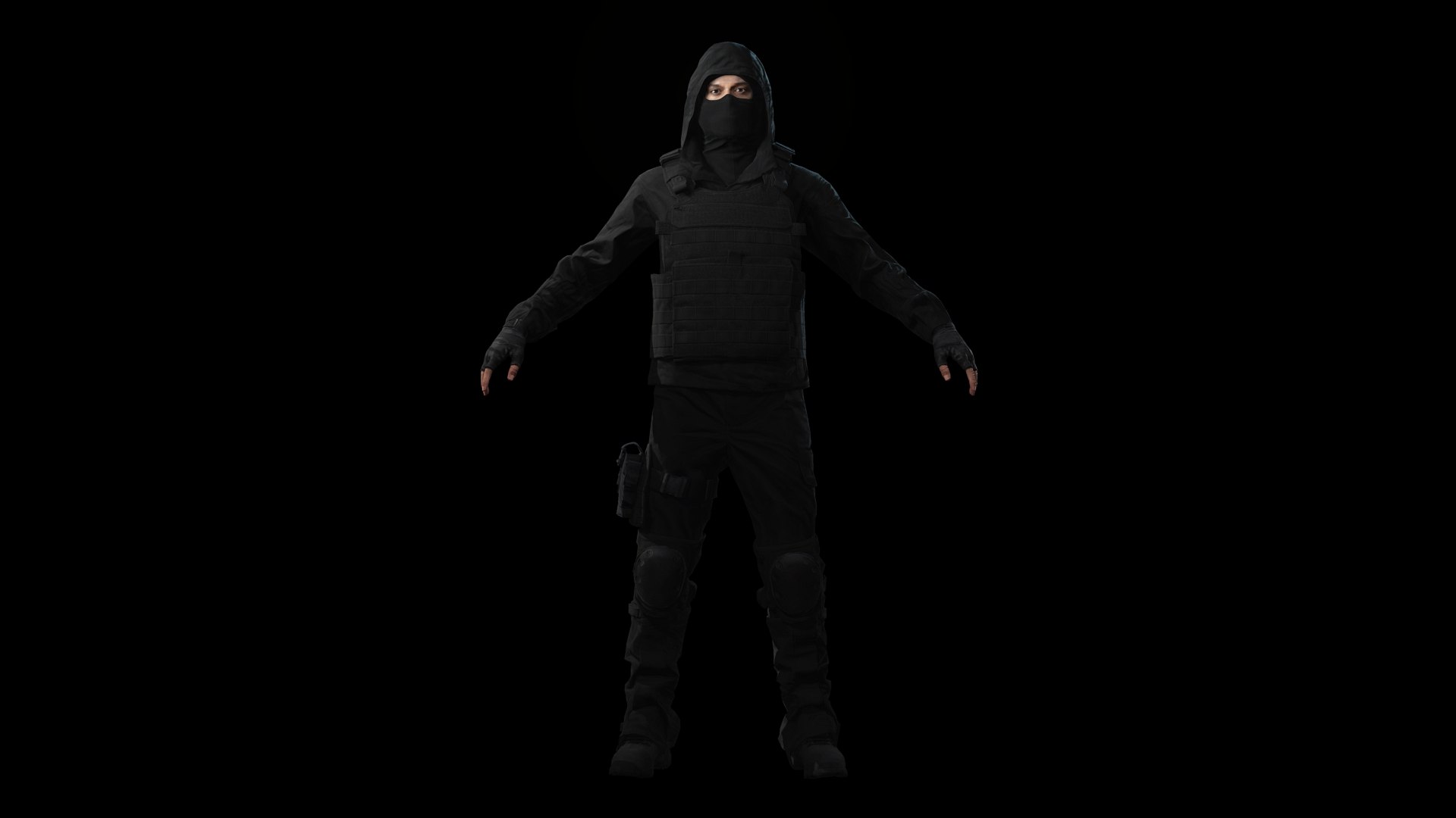 Tactical Character PBR Game Ready 3D Model - TurboSquid 2466789