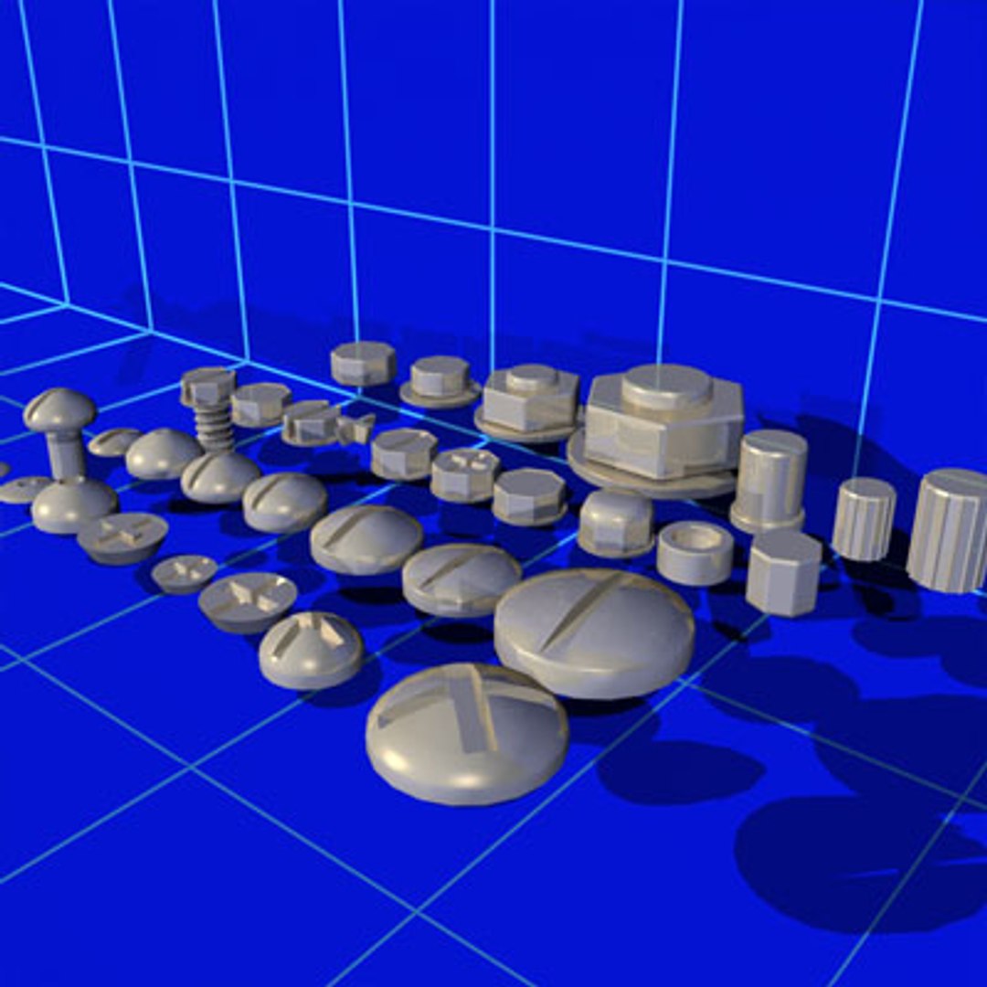 3d model fastener end 01