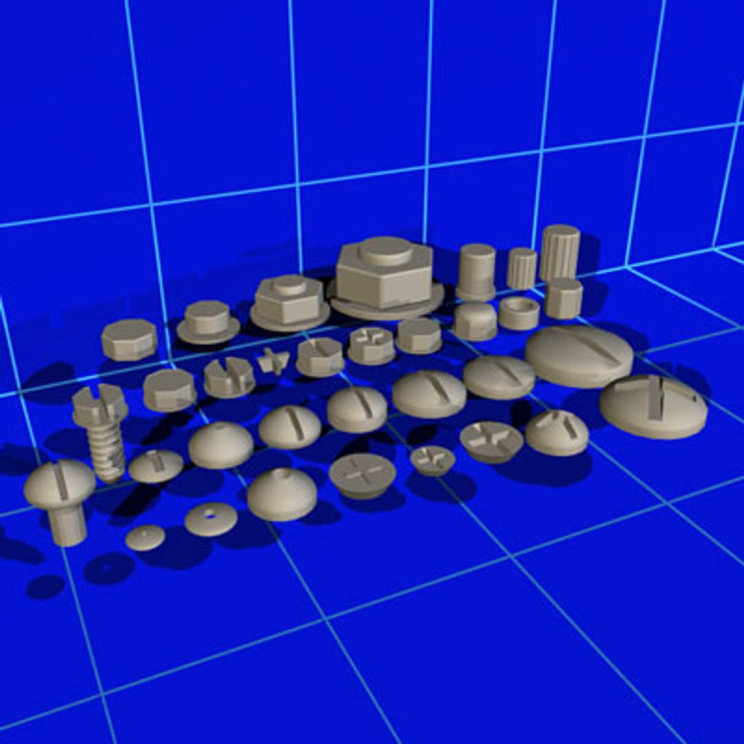 3d model fastener end 01