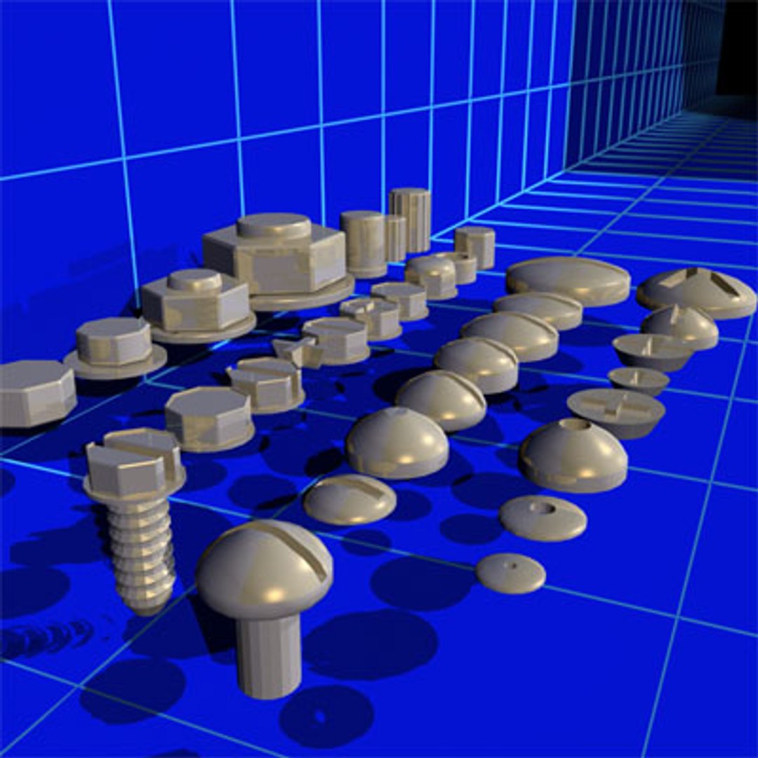 3d model fastener end 01