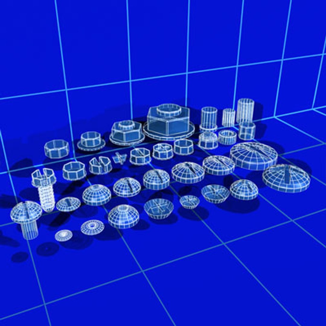 3d model fastener end 01