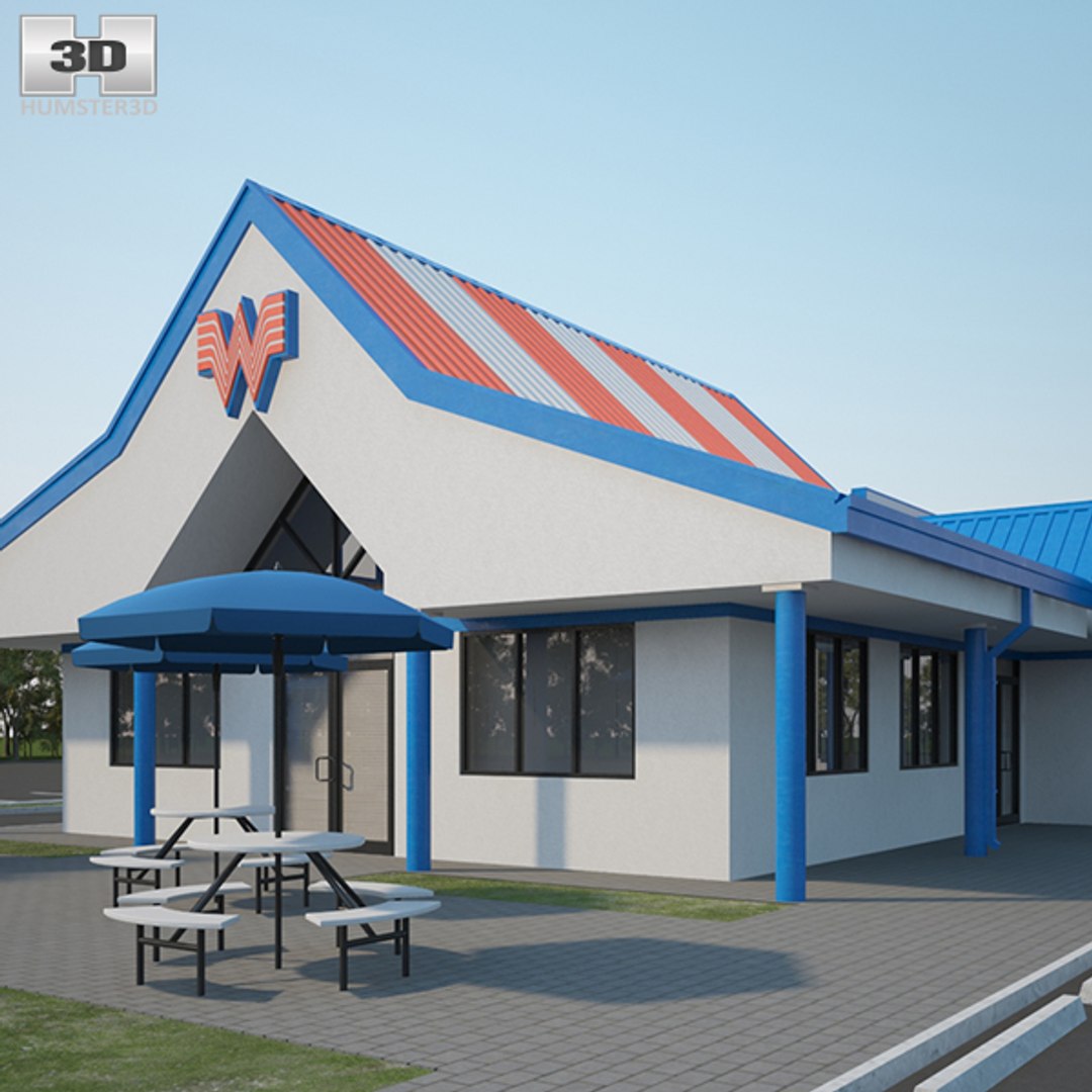 3D whataburger restaurant - TurboSquid 1264931