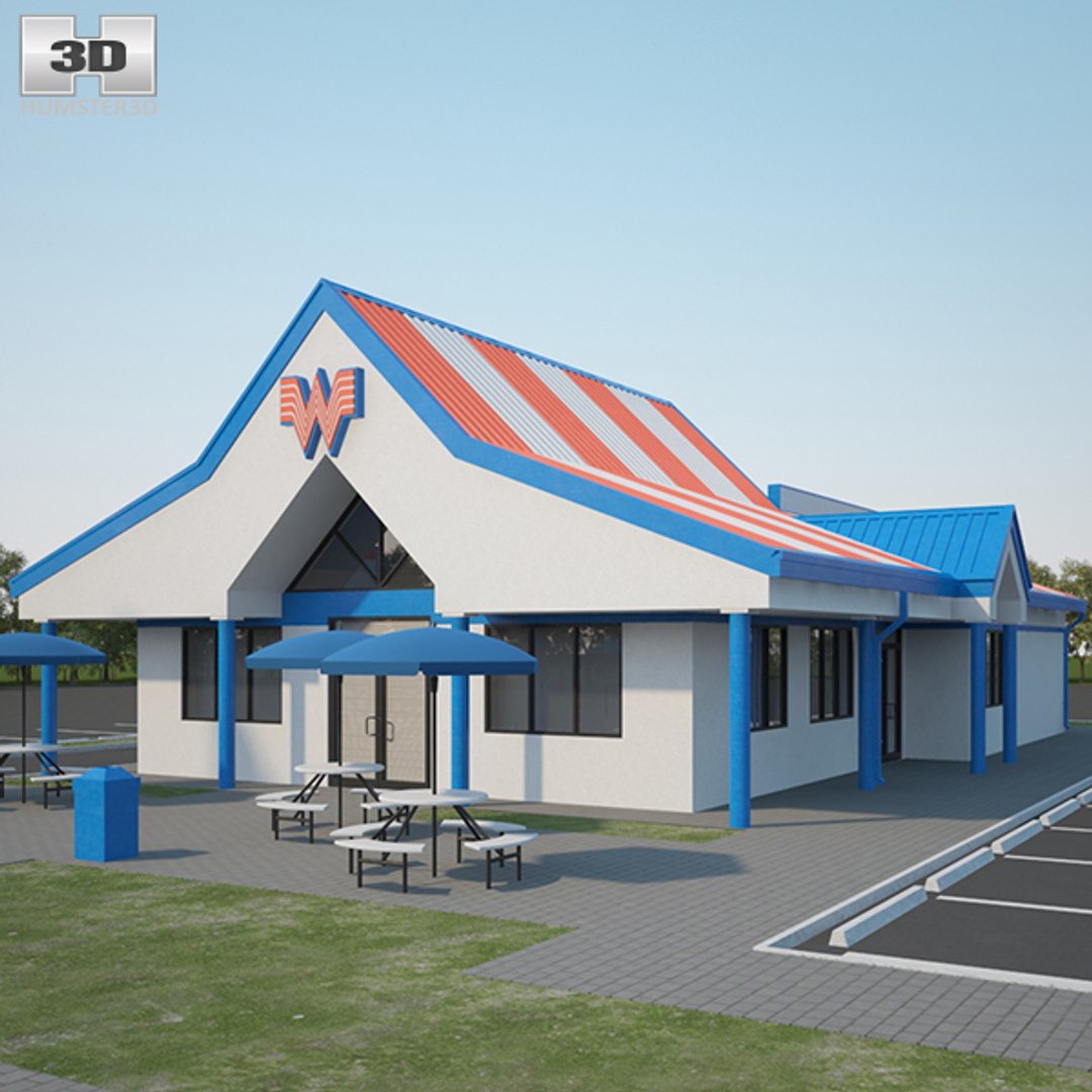 3D whataburger restaurant - TurboSquid 1264931