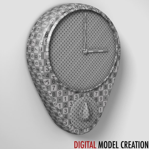 3d model kitchen wall clock