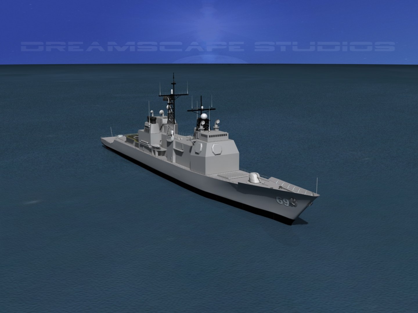 Ticonderoga Class Cruiser 3d 3ds