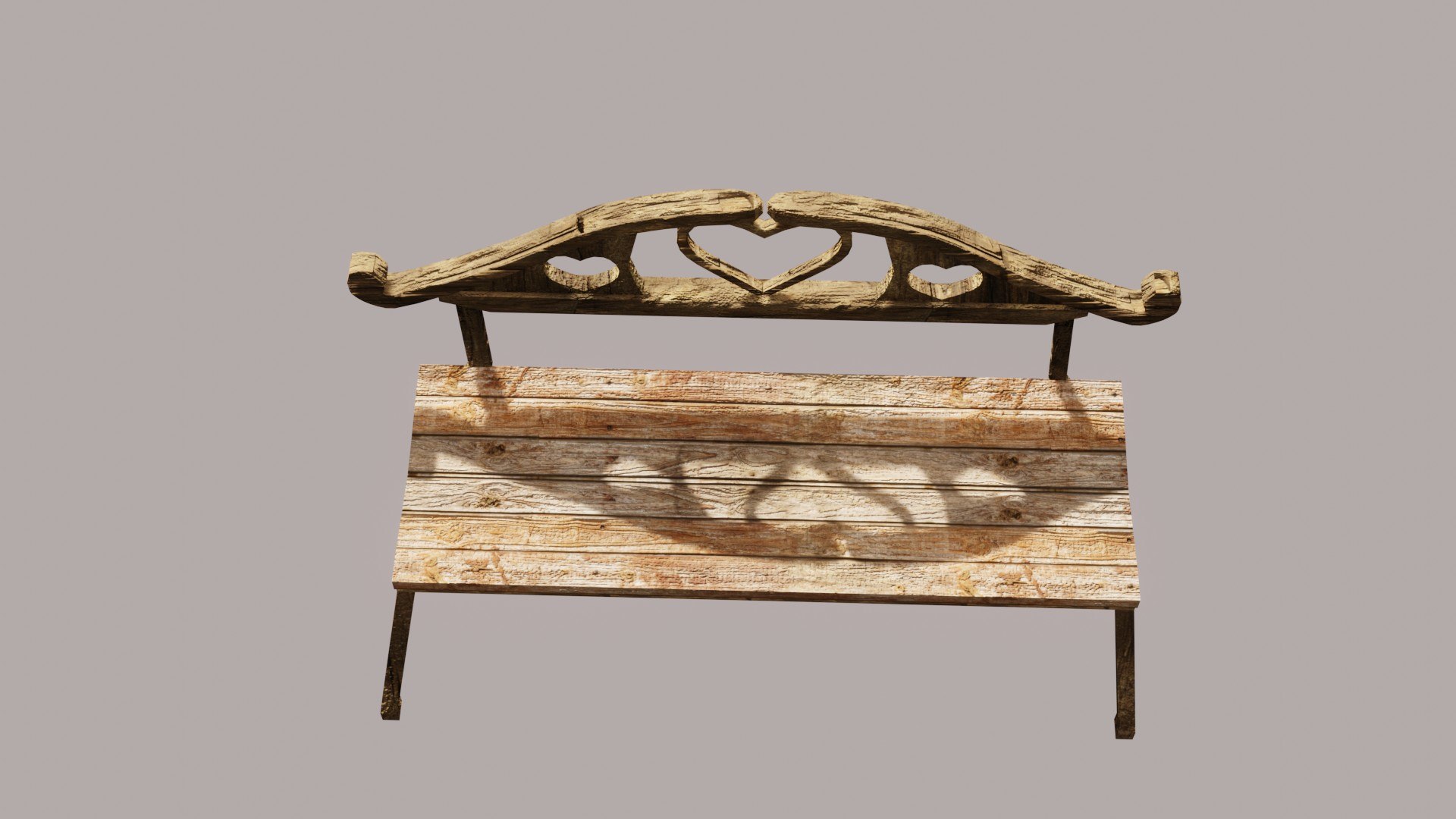 Game-Ready Low Poly Bench 3D Model For Parks And Urban Scenes 3D ...