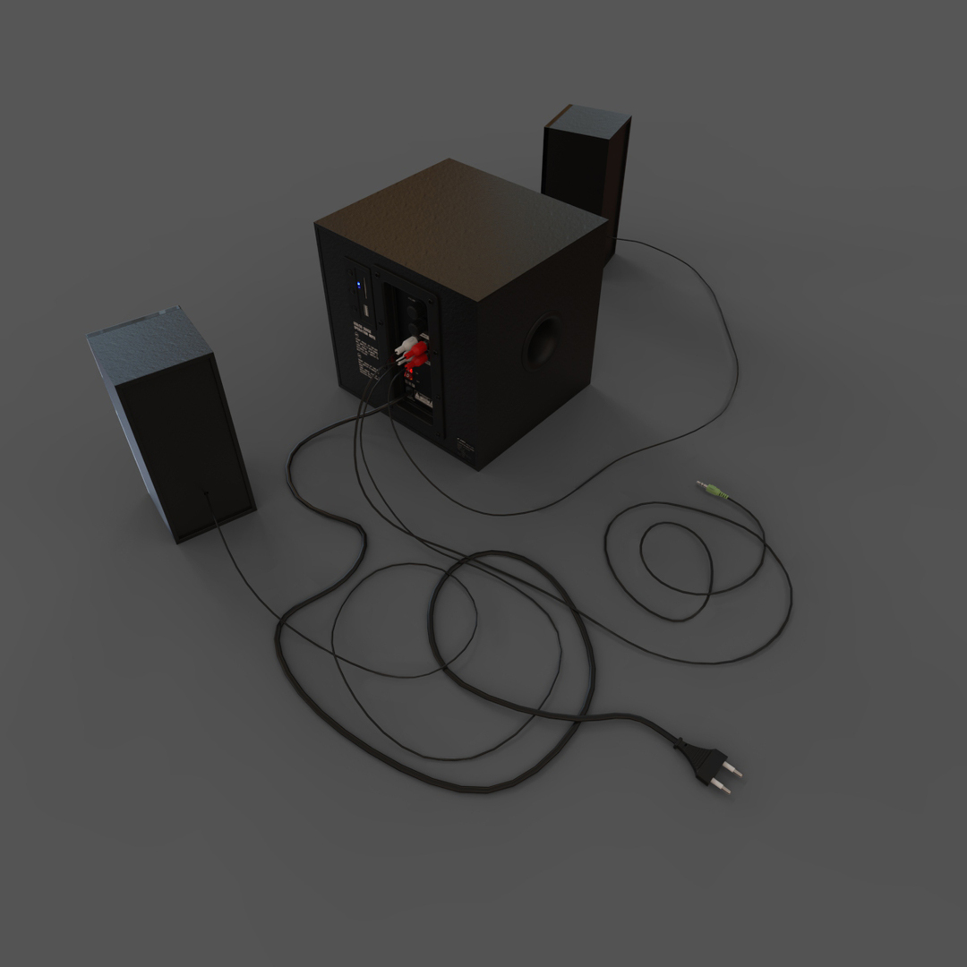 3D speaker system F and D-A333U 2.1 - TurboSquid 1936023