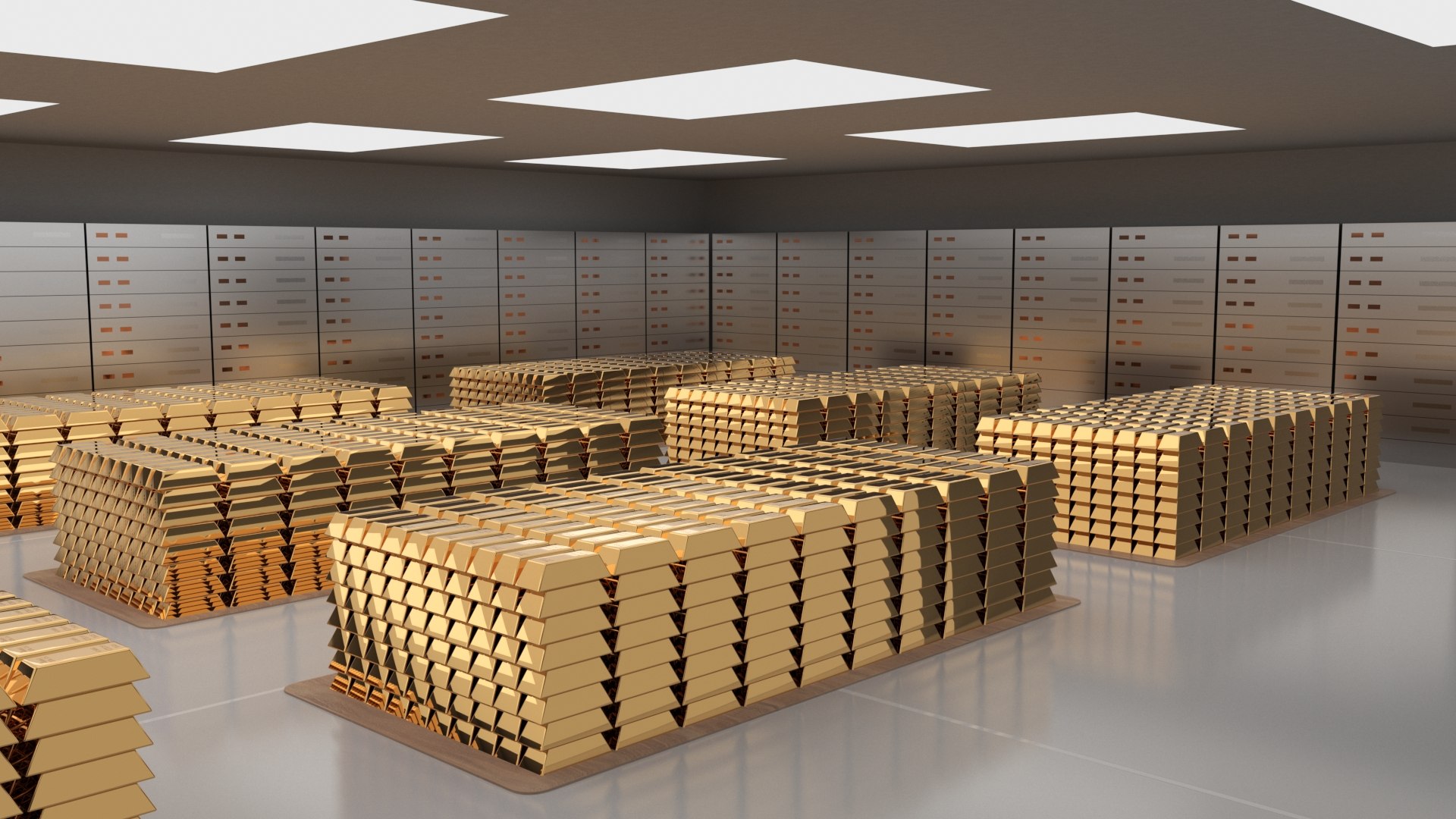 3D Gold Bars Bank Vault - TurboSquid 2074131