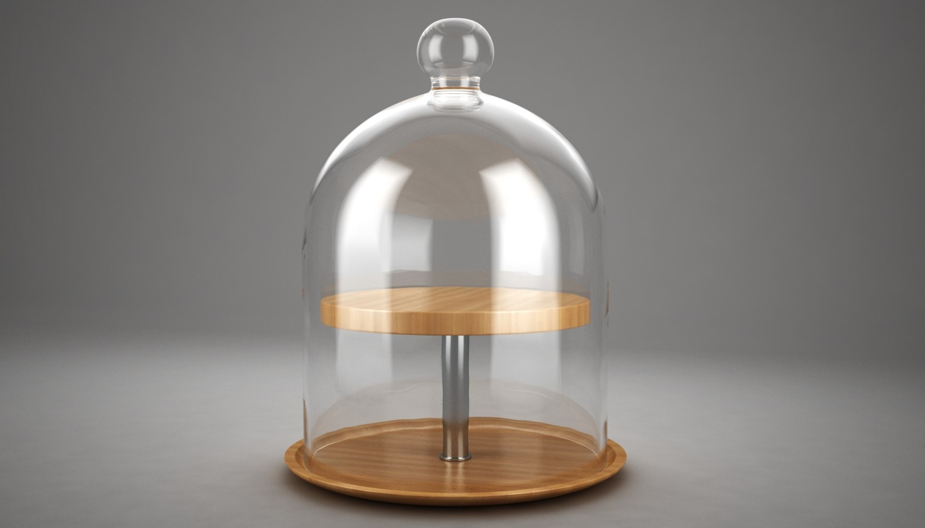 3D Model Two-tiered Plate Glass Cover - TurboSquid 1307083