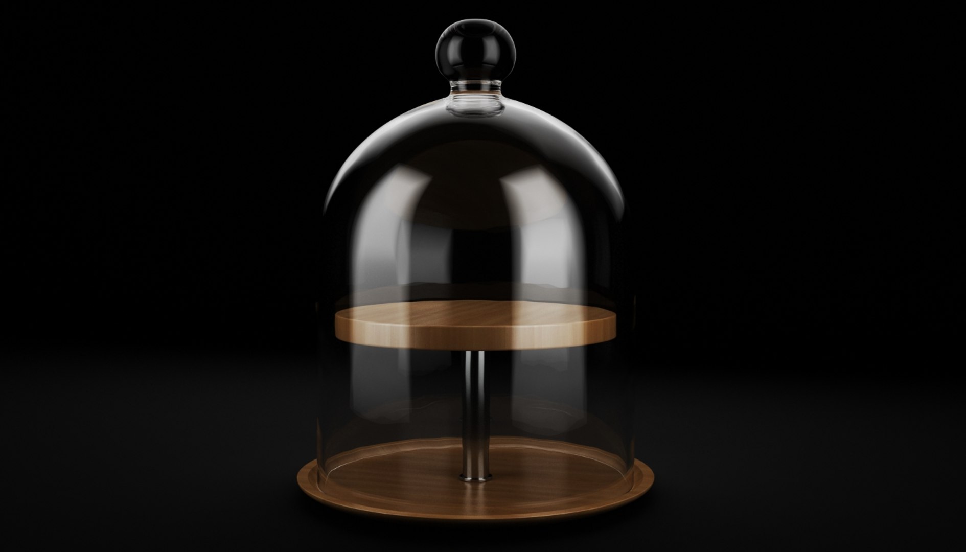 3D Model Two-tiered Plate Glass Cover - TurboSquid 1307083