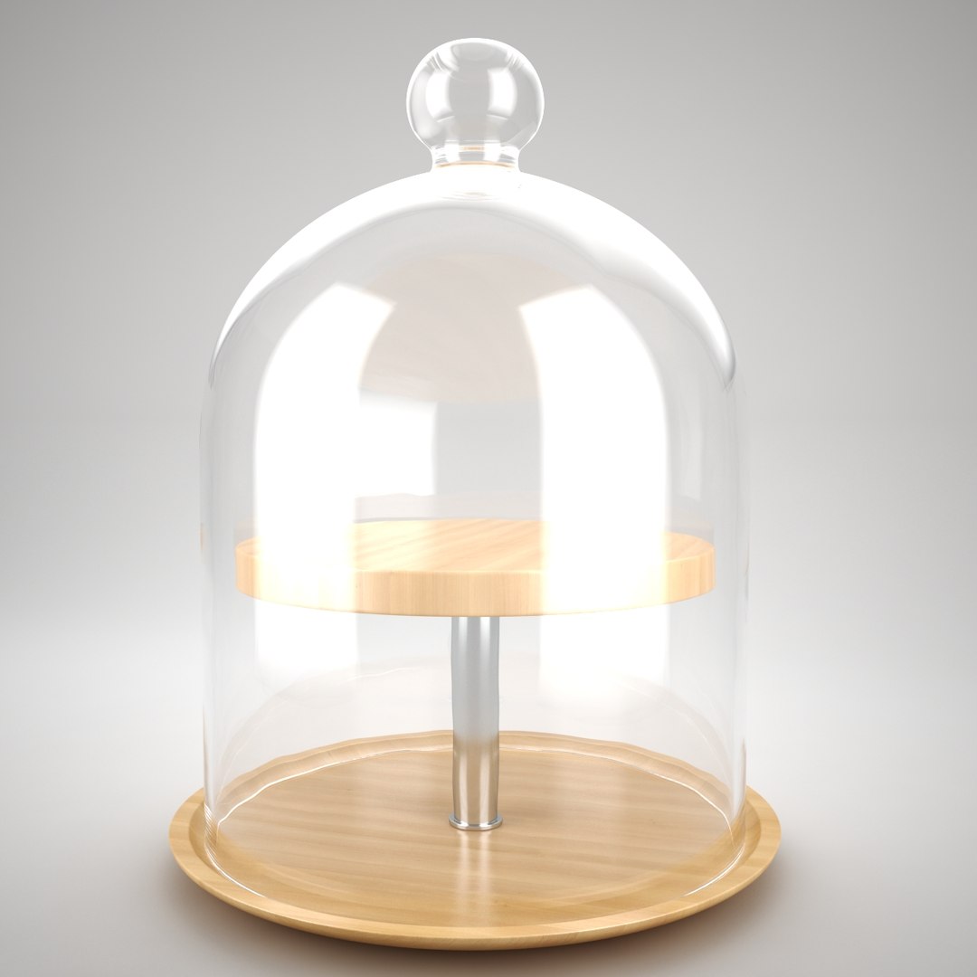 3D Model Two-tiered Plate Glass Cover - TurboSquid 1307083