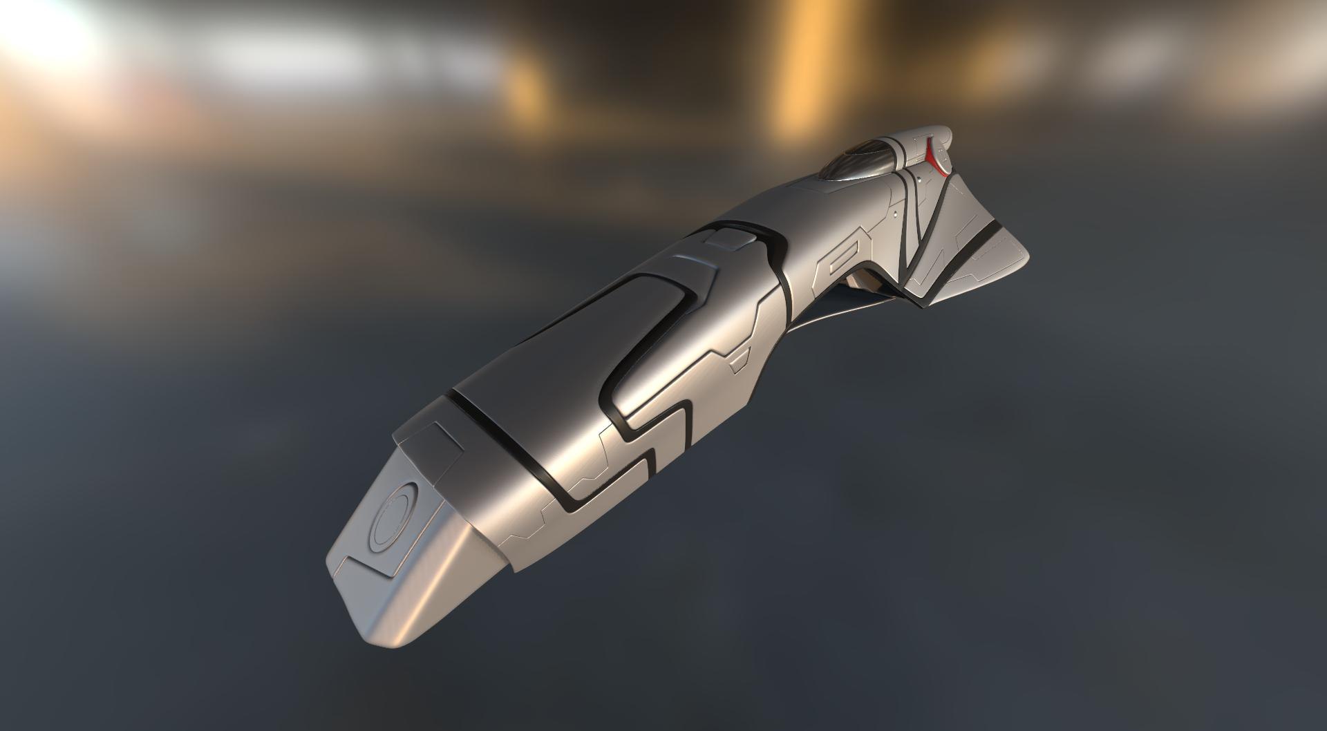 high-poly version spaceship - 3d obj