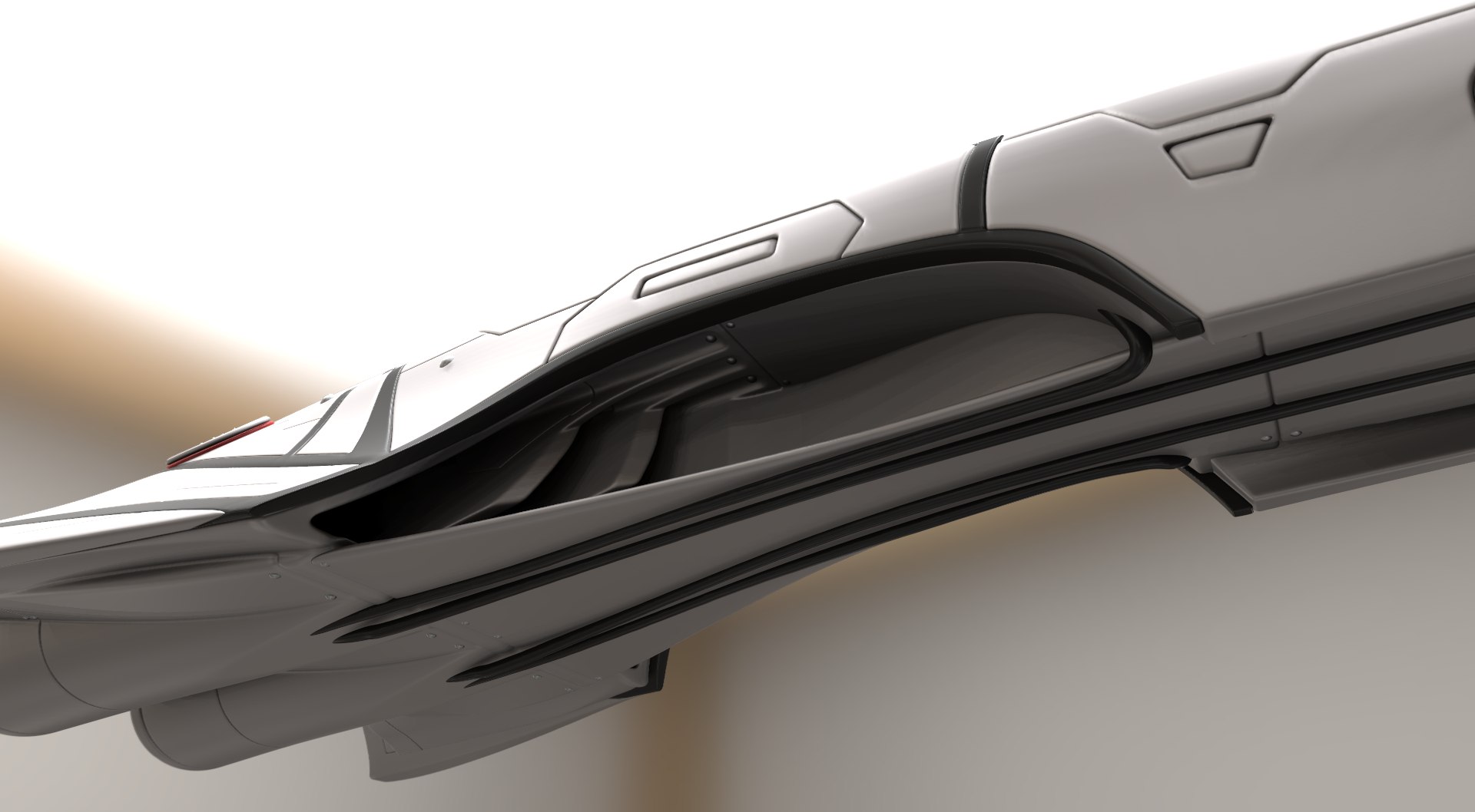 high-poly version spaceship - 3d obj