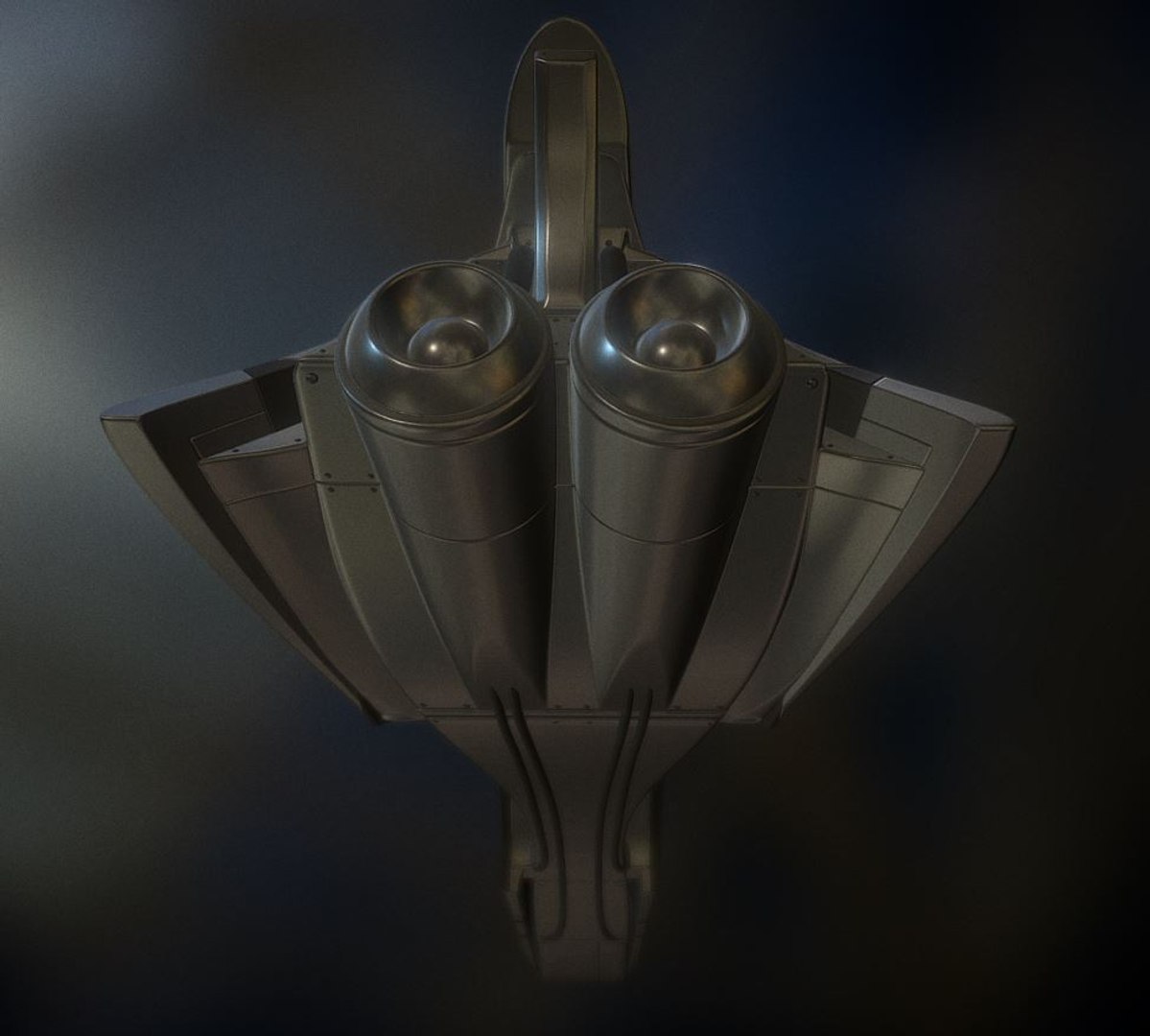 high-poly version spaceship - 3d obj