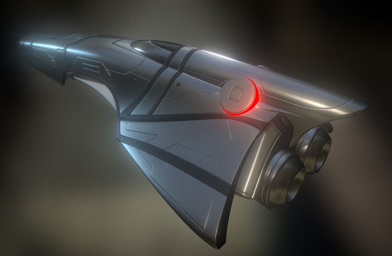 high-poly version spaceship - 3d obj