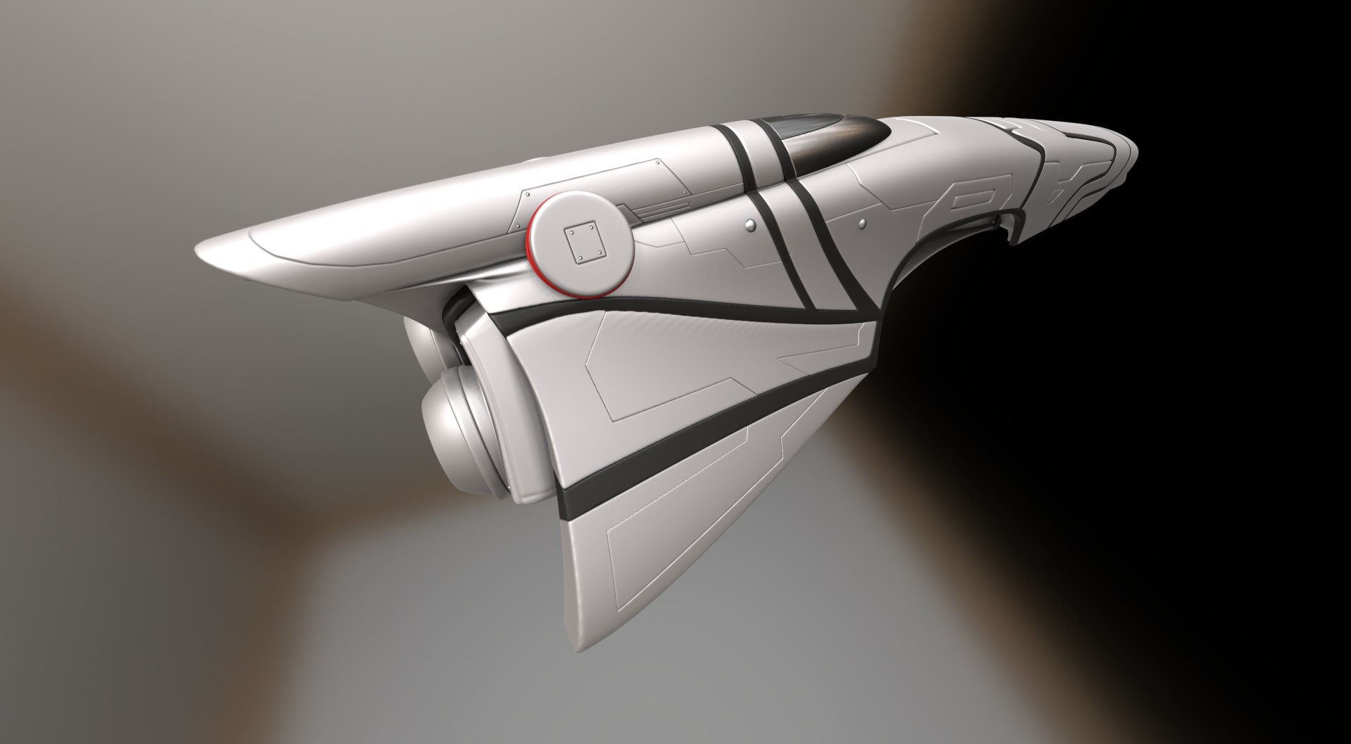 high-poly version spaceship - 3d obj