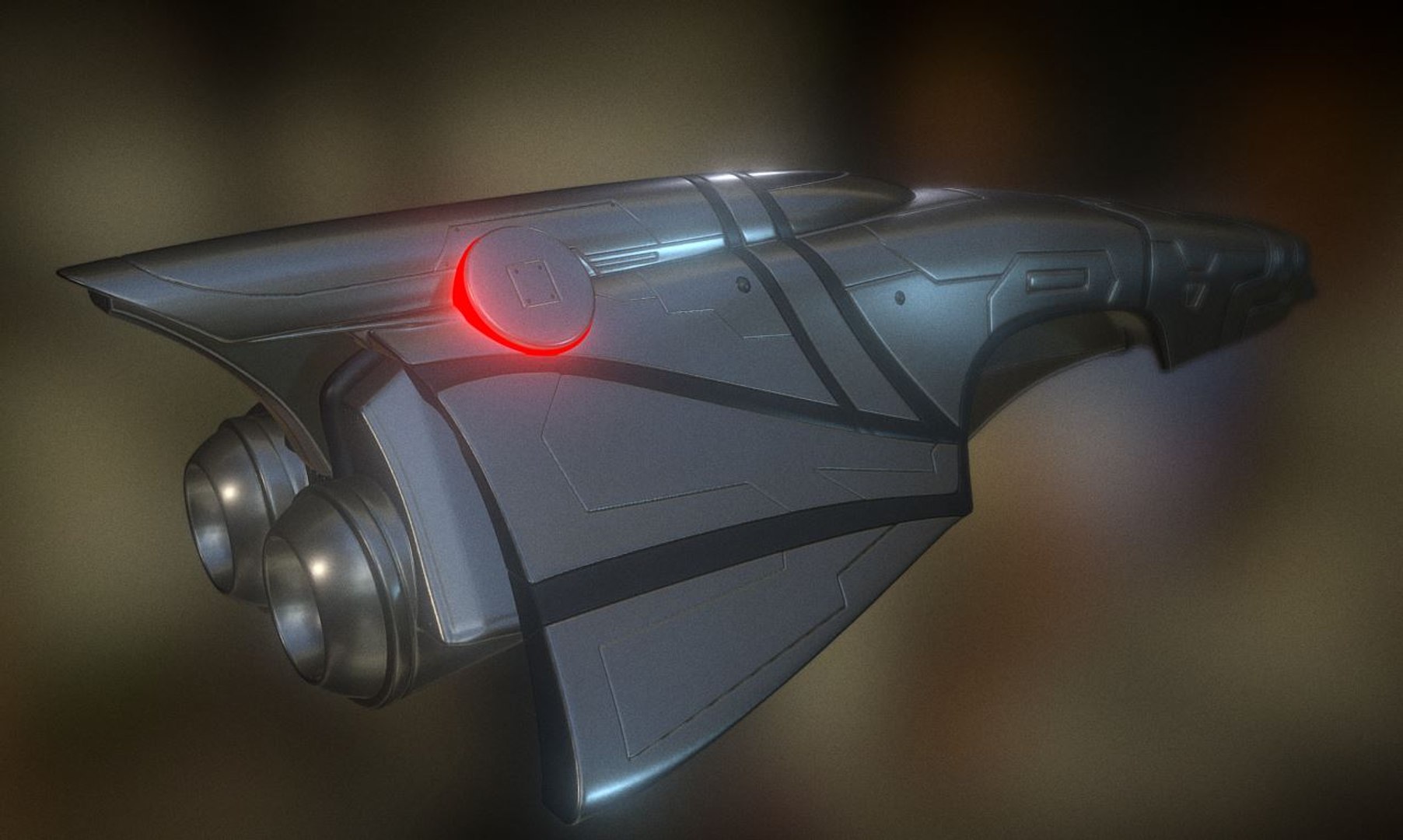 high-poly version spaceship - 3d obj