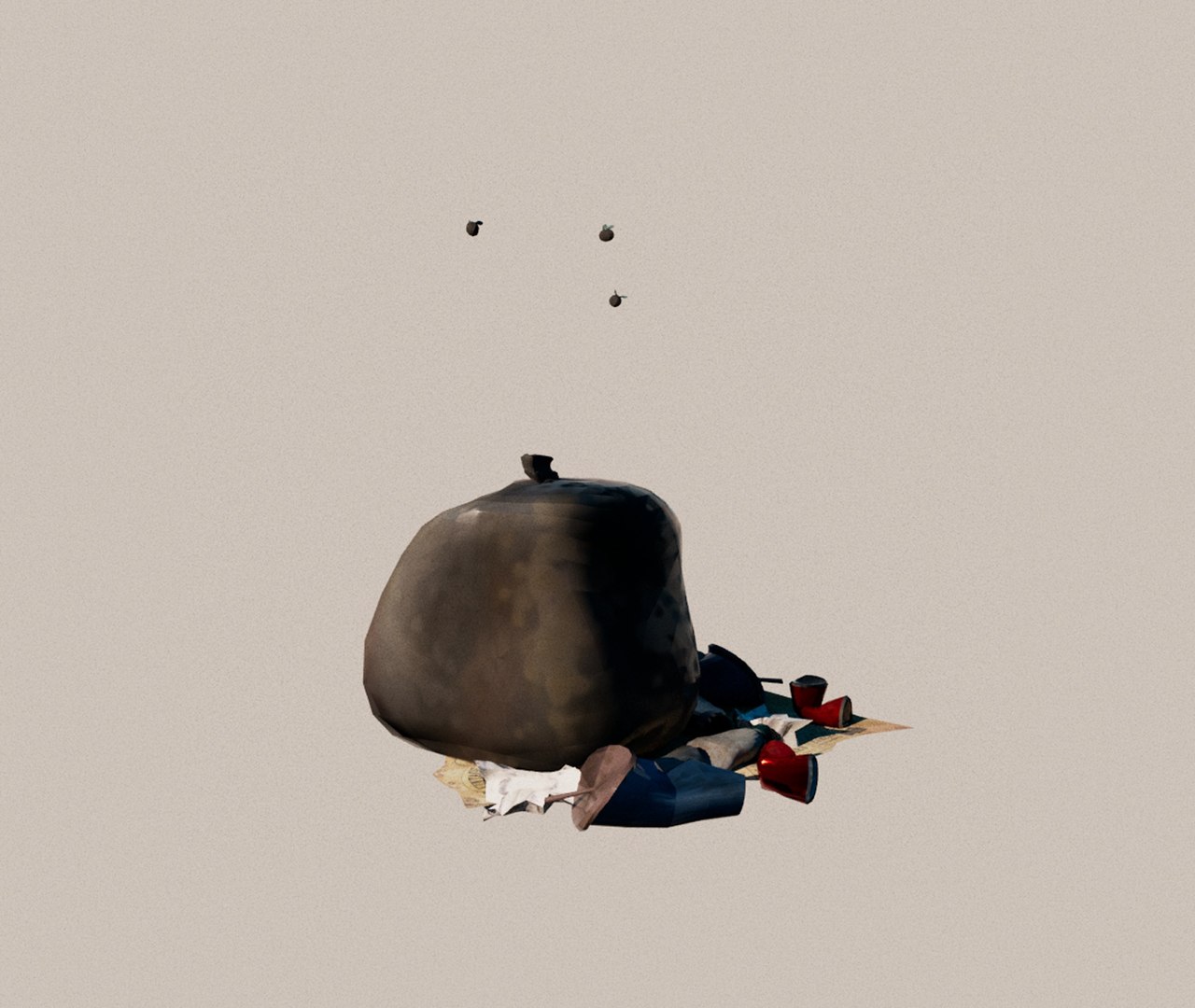 Animated Trash Fly 3D Model - TurboSquid 2255647