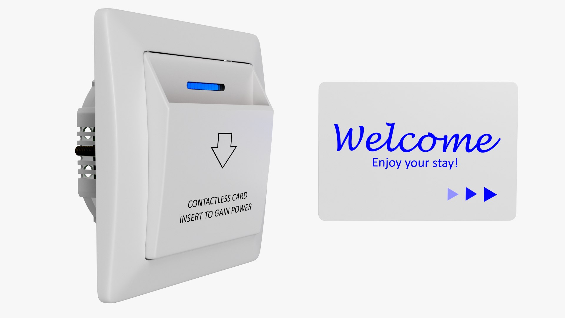 Hotel Room Switch With Card 3D Model - TurboSquid 1902560