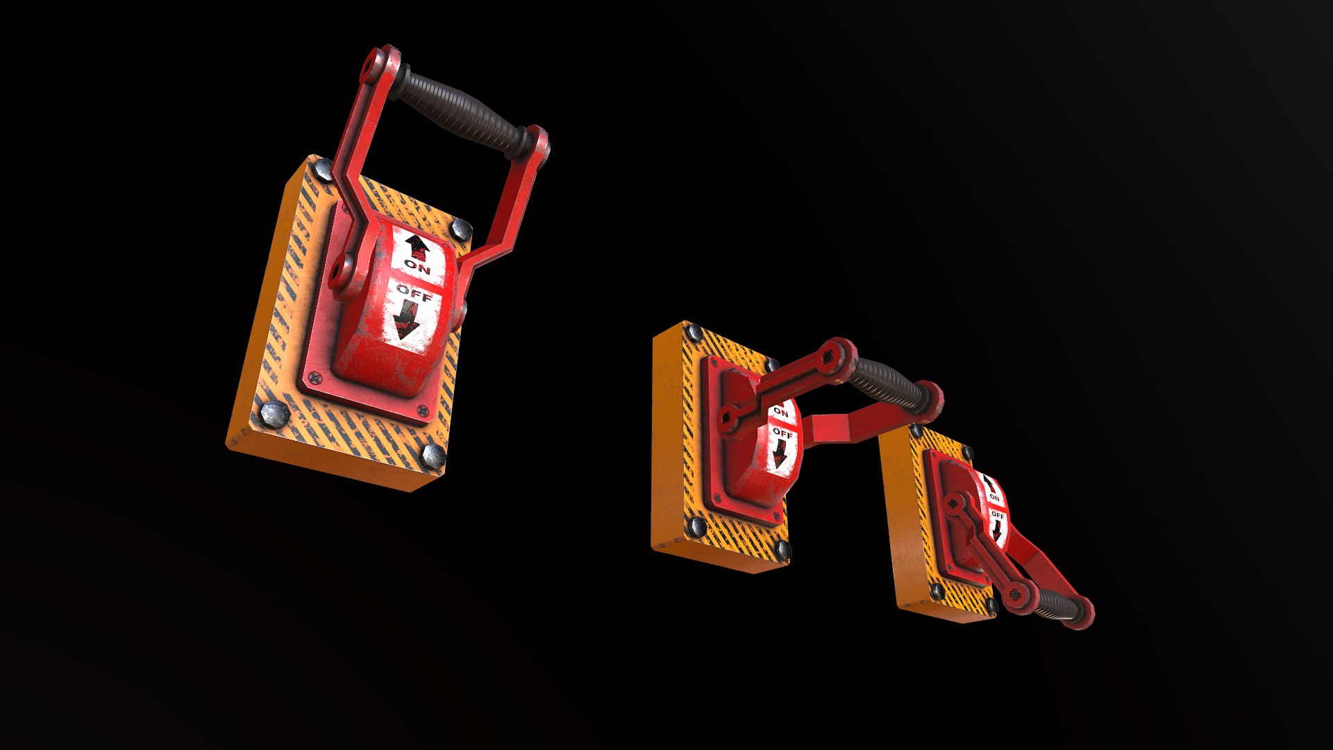 Industrial Power On - Off Switch2 3D Model - TurboSquid 1748628