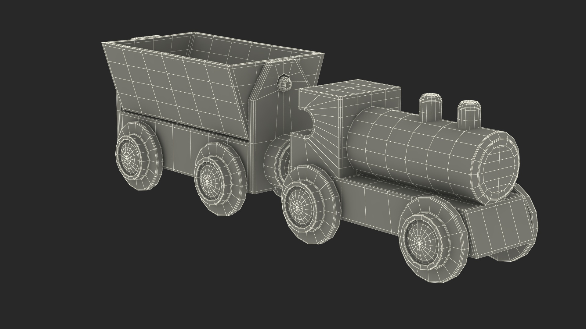 Wooden Toy Train 2 3D - TurboSquid 2222019