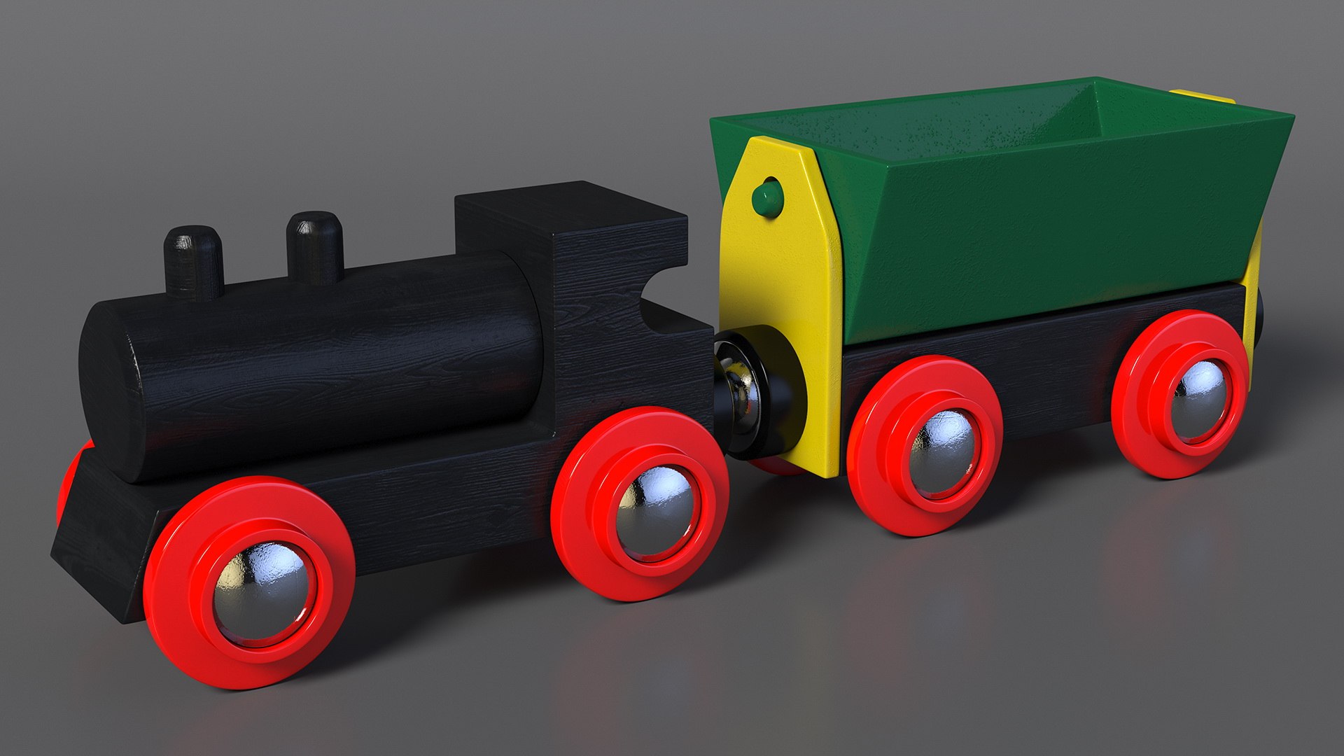 Wooden Toy Train 2 3D - TurboSquid 2222019