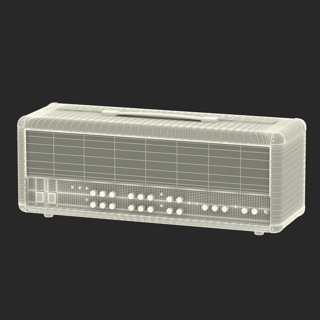 3d Model Guitar Amplifier Head Generic