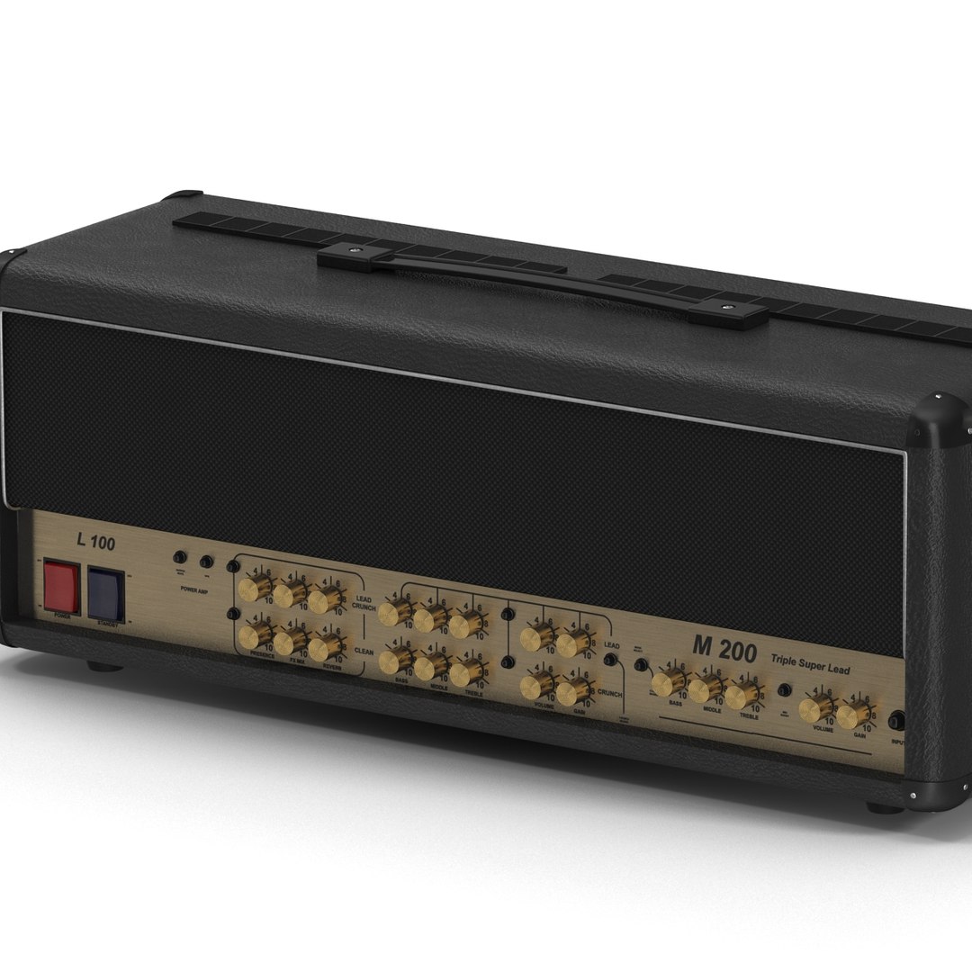 3d Model Guitar Amplifier Head Generic