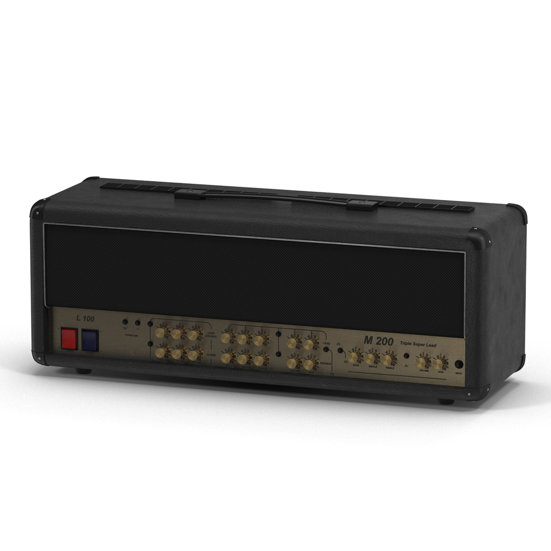 3d Model Guitar Amplifier Head Generic