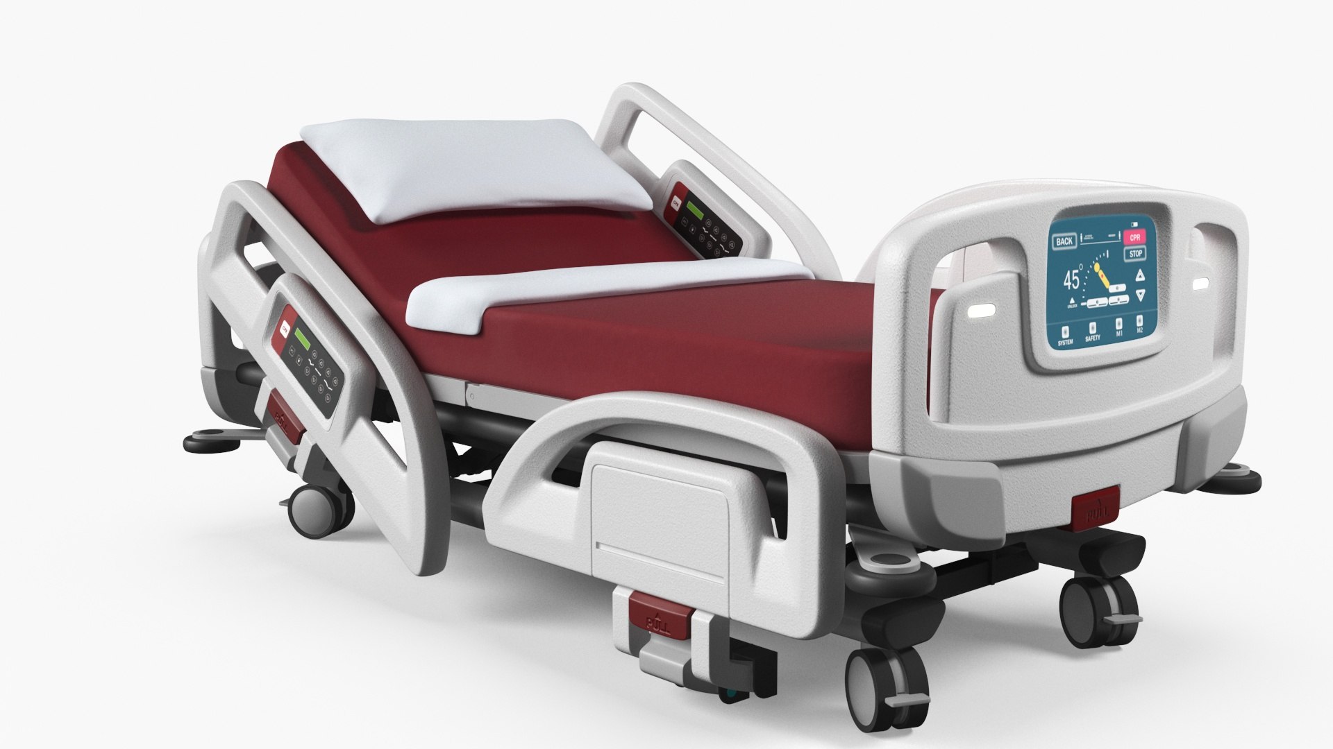 Smart Hospital Bed Rigged 3D Model - TurboSquid 2268188