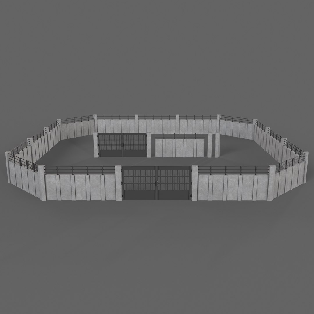 PBR Gate And Wall 5 3D Model - TurboSquid 2320692