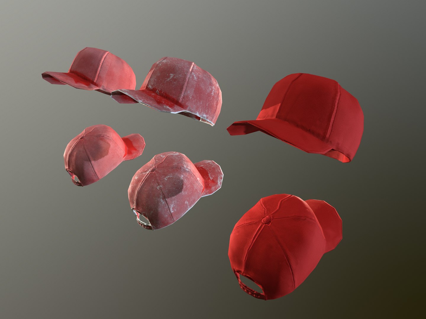 Caps Pack 1 3D Model - TurboSquid 1315171