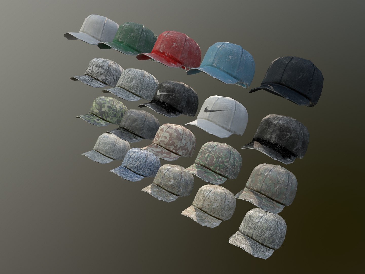 Caps pack 1 3D model - TurboSquid 1315171