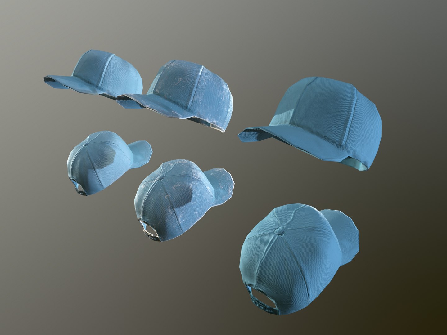 Caps Pack 1 3D Model - TurboSquid 1315171