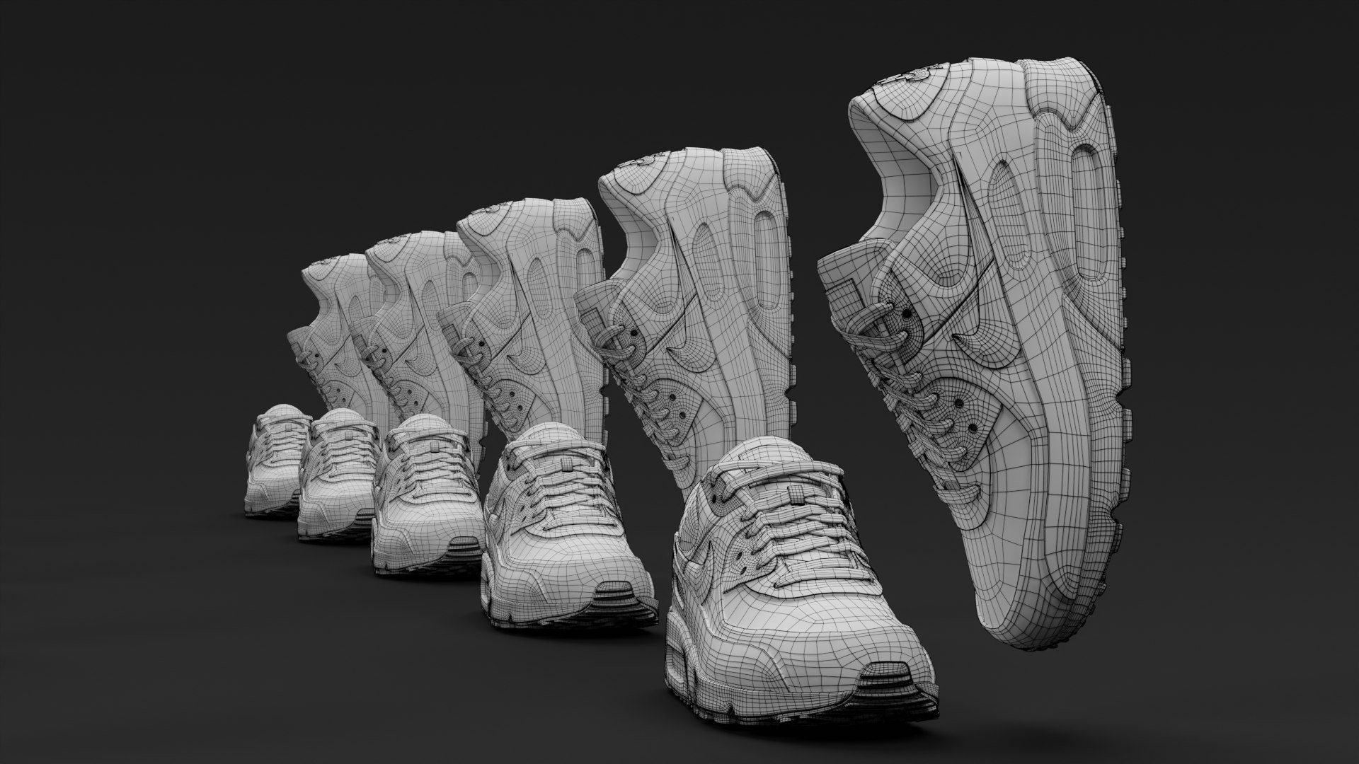 Airmax - Nike Shoes - Pack 10 3D Model - TurboSquid 2059465