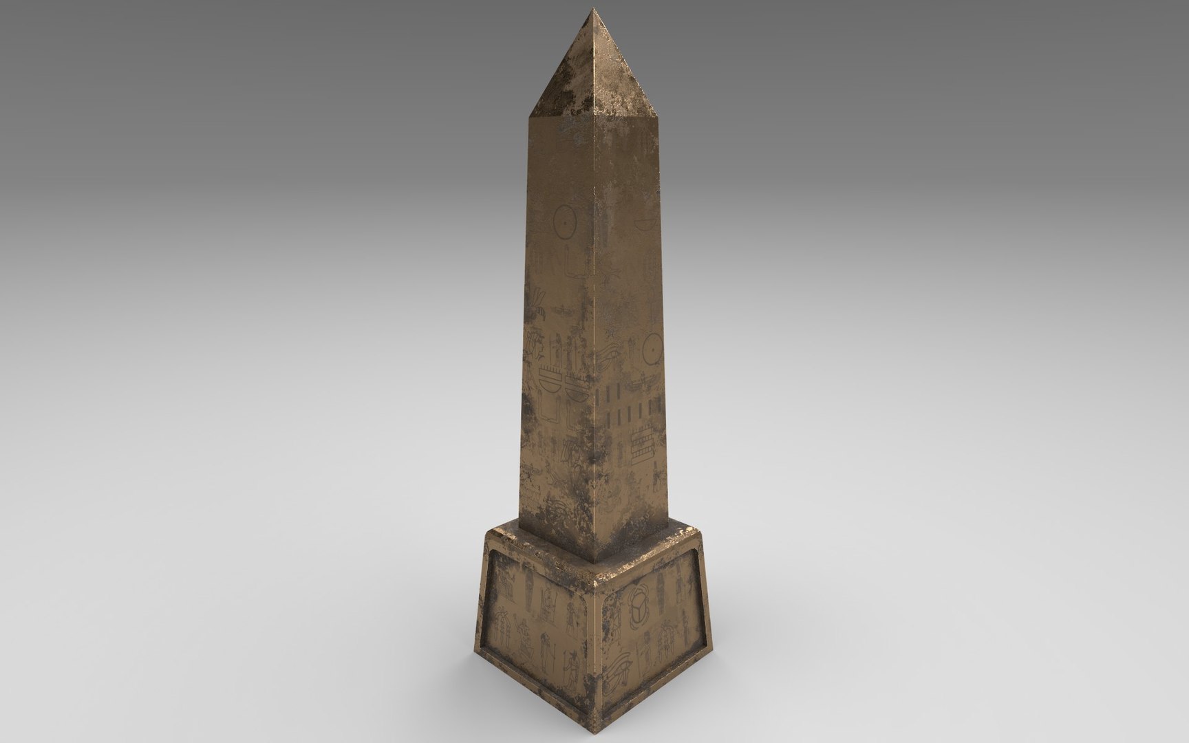 3D Egyptian Obelisk Pillar - TurboSquid 1849250