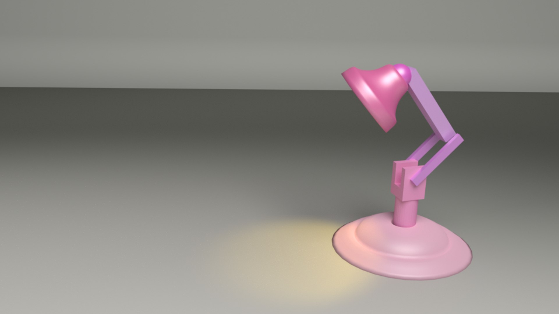 3d rigged lamp animation