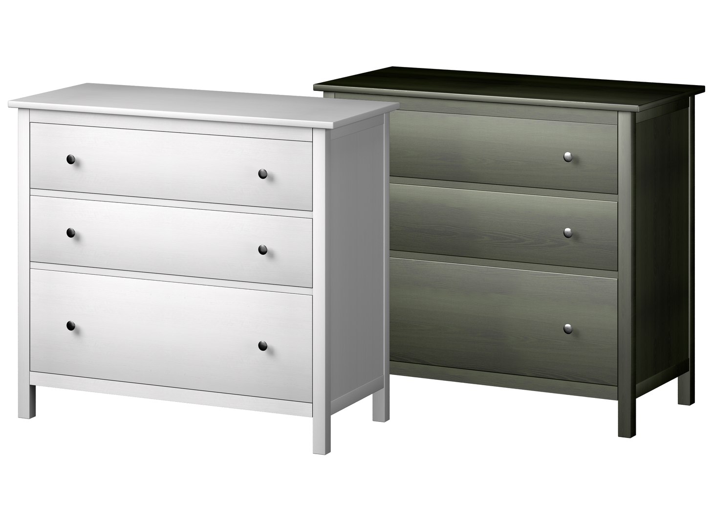 Ikea hemnes drawers 3D model - TurboSquid 1683618