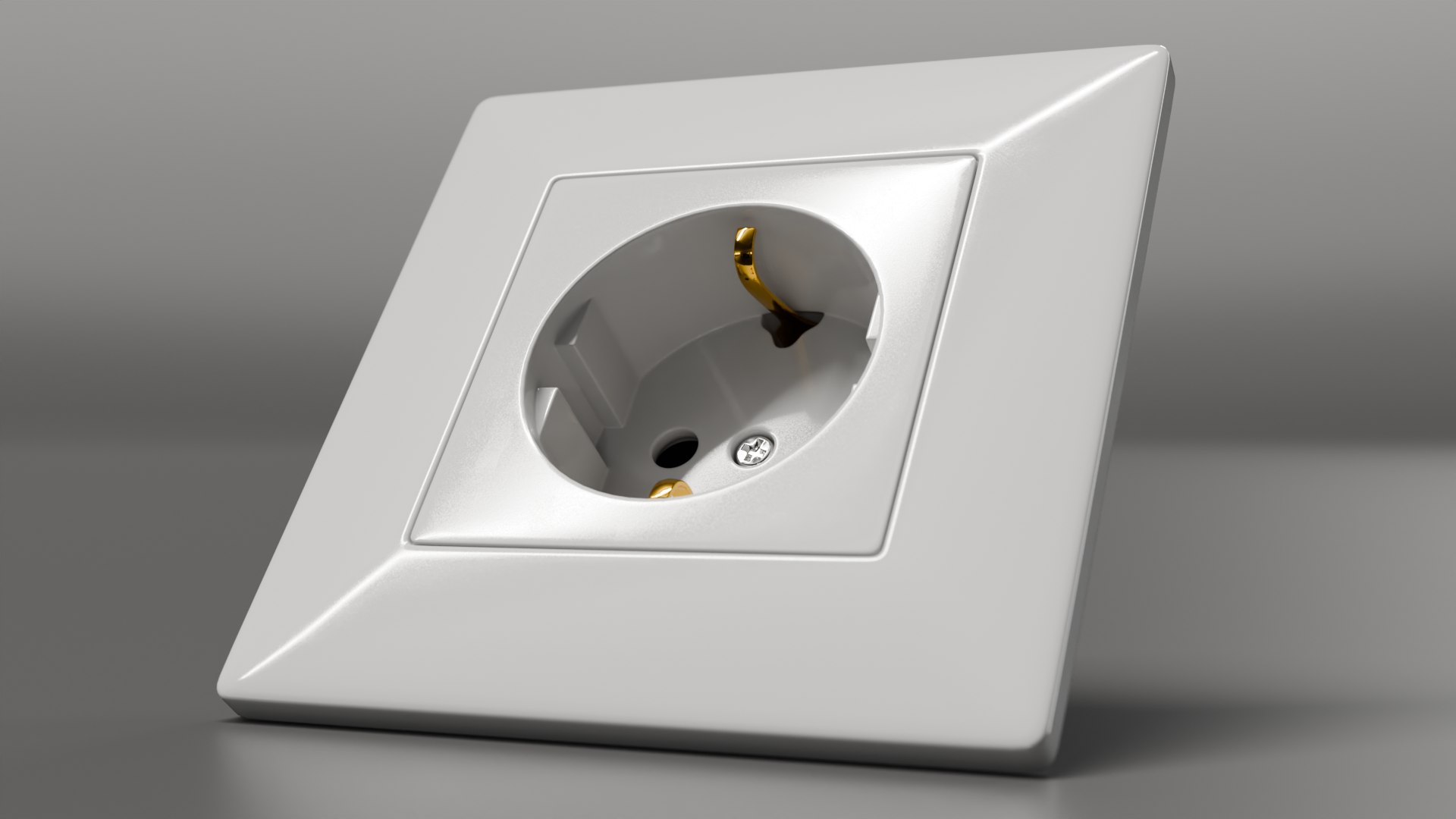 European Schuko Socket 3D Model - TurboSquid 2204887
