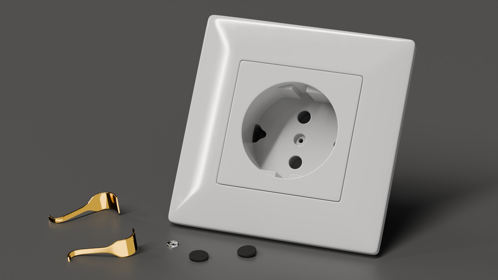 European Schuko Socket 3D Model - TurboSquid 2204887