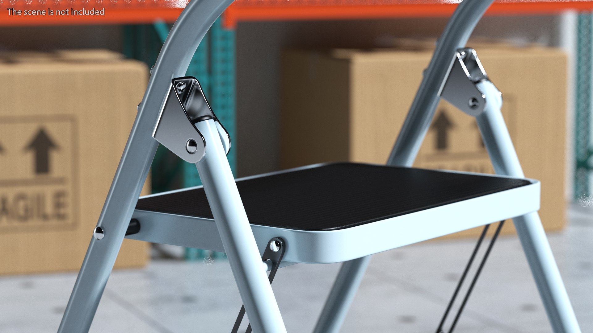 3D 2 Step Ladder Folding Step Stool model - TurboSquid 2154555