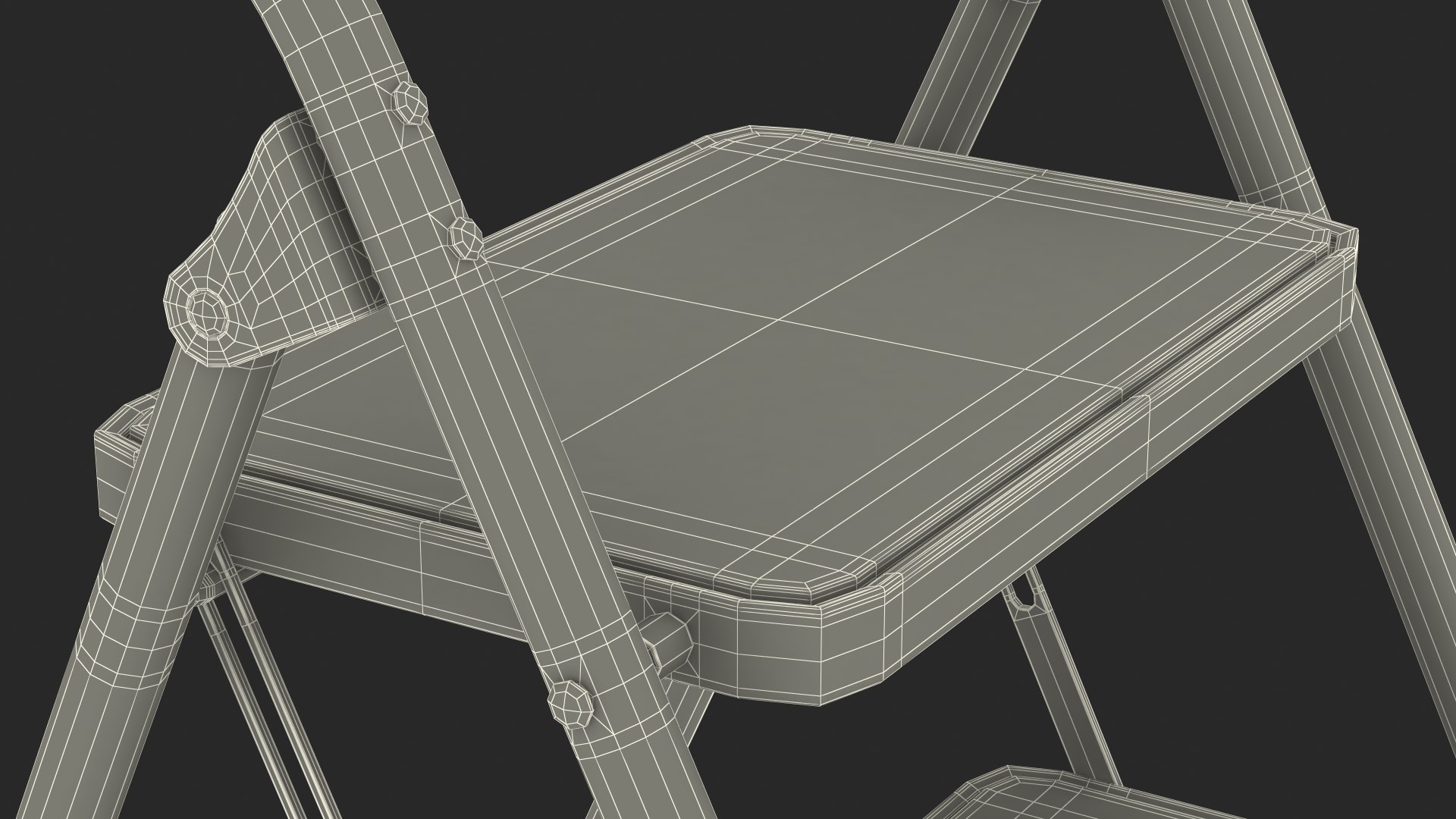 3D 2 Step Ladder Folding Step Stool model - TurboSquid 2154555