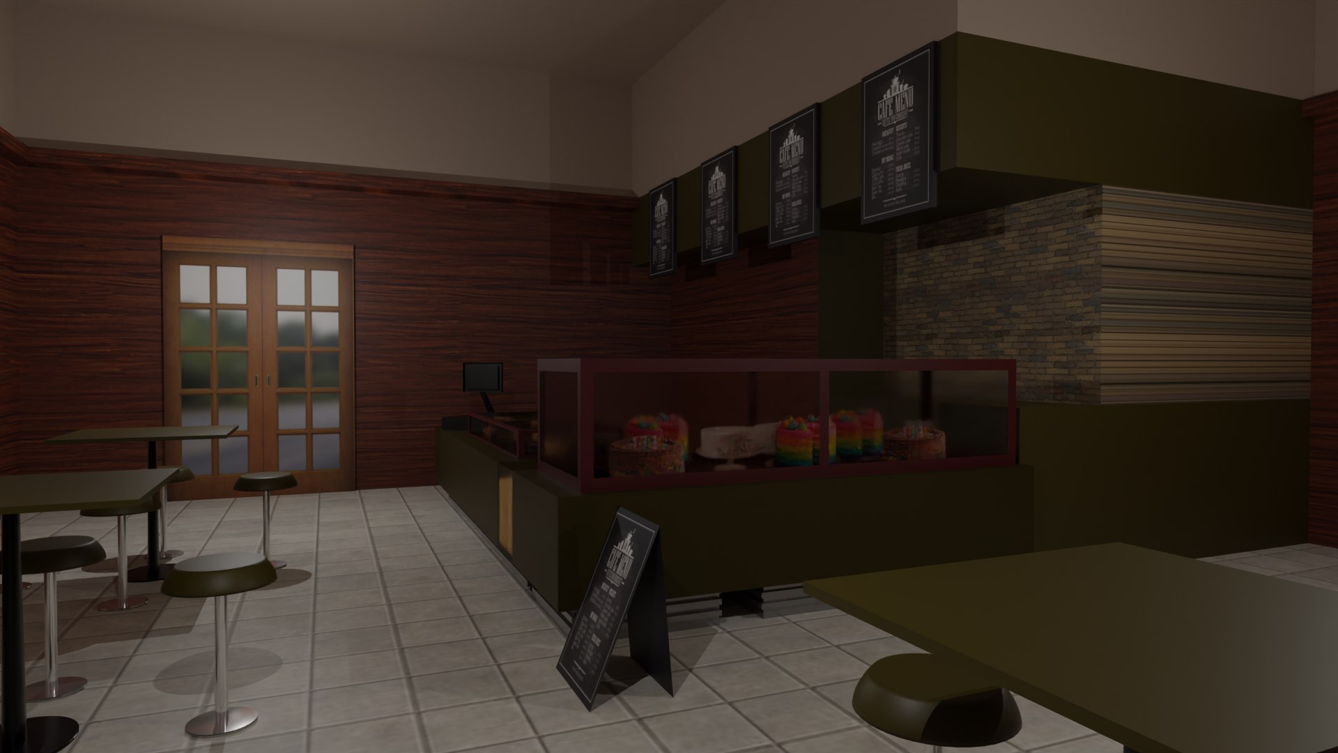 3D Cafe Interior - TurboSquid 2132134