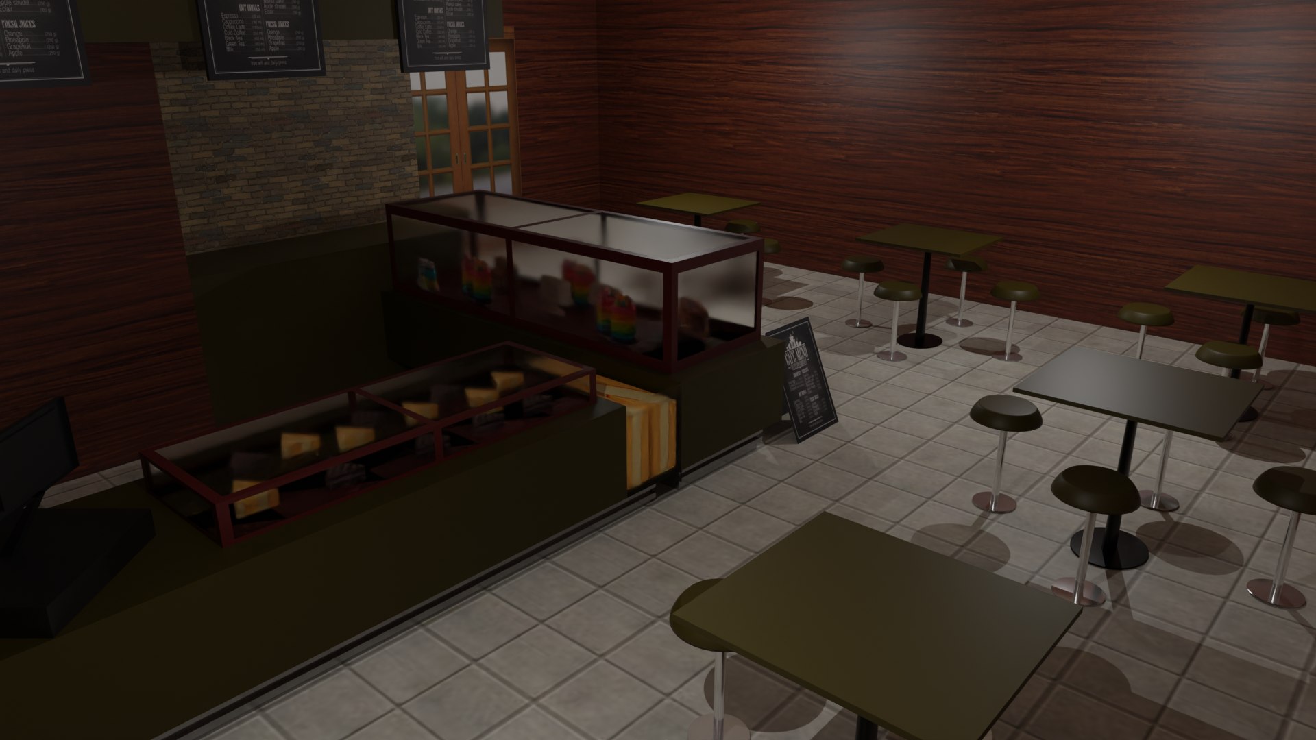 3D Cafe Interior - TurboSquid 2132134
